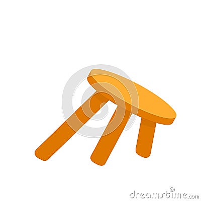 Wobbly Three Legged Stool Cartoon Vector | CartoonDealer.com #124181991