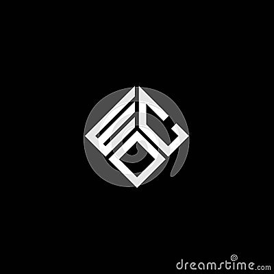 WOC Letter Logo Design On Black Background. WOC Creative Initials ...