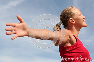 Woman With Arms Outstretched Stock Photography - Image: 1026492