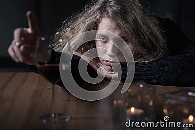 Woman And Boring Night Royalty-Free Stock Photo | CartoonDealer.com ...