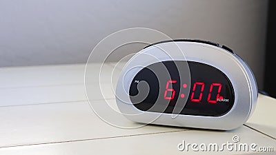 Woman Hitting Snooze on Alarm Clock Stock Video - Video of stopping ...