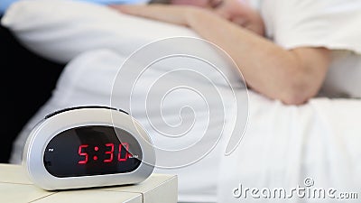 Woman Hitting Snooze on Alarm Clock Stock Video - Video of sleep, hand ...