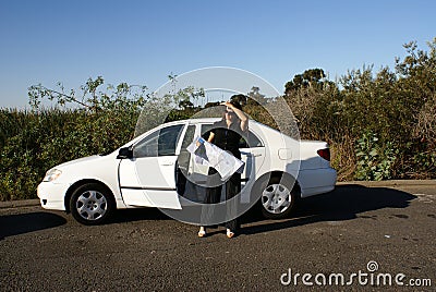 Woman Lost In Car Royalty Free Stock Photos - Image: 11040908