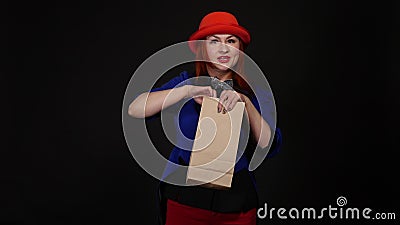 Woman Magician Showing a Magic Trick Stock Video - Video of black ...