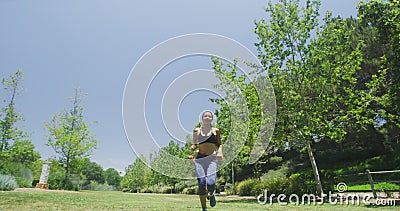 Women Jumping Over the Camera at the Park Stock Video - Video of ...