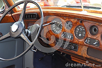 Wood Dashboard Stock Photo - Image: 13901710