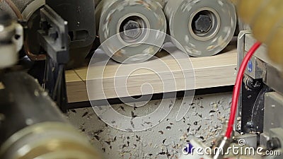 Wood Edging Machine in Action - Closeup Stock Video - Video of ...
