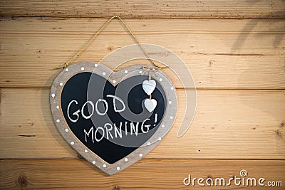 Wood Good Morning Stock Photo - Image: 57149454