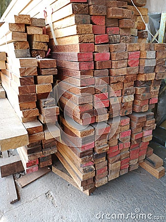 Wood Stack Stacked Together Cross Section Nature Cut Into Pieces For ...