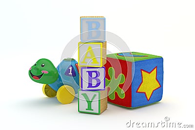 Wood Toy Blocks Spelling Baby Royalty Free Stock Photography - Image ...