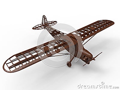 Wooden Airplane Frame Royalty-Free Cartoon | CartoonDealer.com #74463542