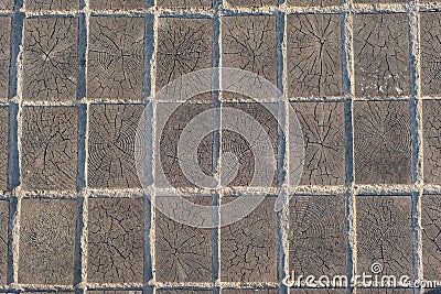 Wooden Blocks Timber Pavement Texture Background. Stock Photo ...