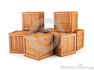 Wooden Boxes Group Royalty Free Stock Image - Image: 38363856