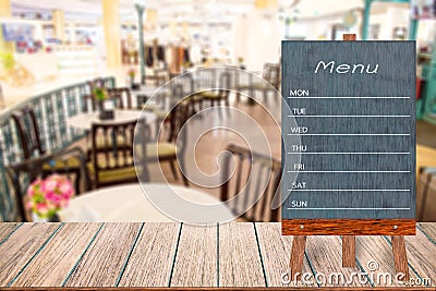 Wooden Menu Display Sign, Frame Restaurant Message Board On Wooden ...