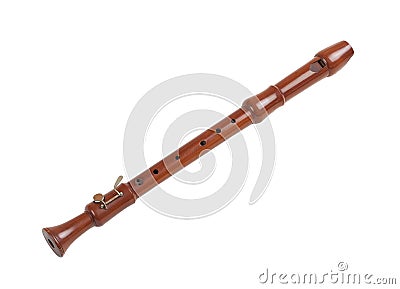 Old Wood Recorder Flute Ancient Musical Instrument Stock Photo - Image ...