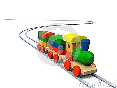Wooden Toy Train Illustration Royalty Free Stock Photos - Image: 24564738