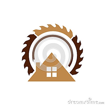 Woodworking Sawmill Logo Design Template Vector Element | CartoonDealer ...