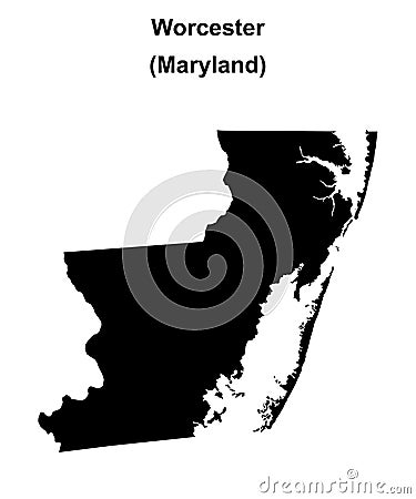 Worcester Outline Map Stock Image | CartoonDealer.com #361606117