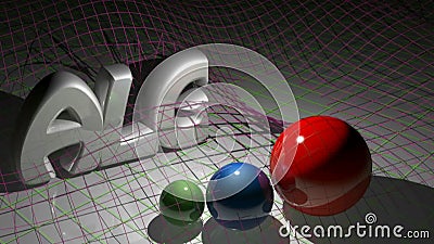 ALGEBRA 3D White Write Near Three Spheres - 3D Rendering Video Stock ...