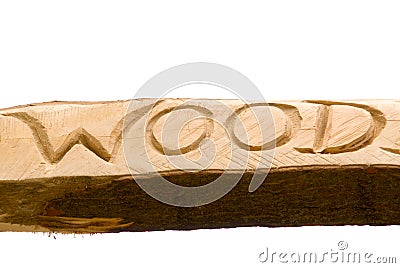 Word Carved In The Wood Royalty Free Stock Image - Image: 5469346