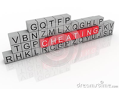 Word Cheating Using Alphabet Cubes. Stock Image | CartoonDealer.com ...