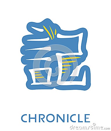 Word Chronicle Written In Japanese Kanji Vector Illustration ...