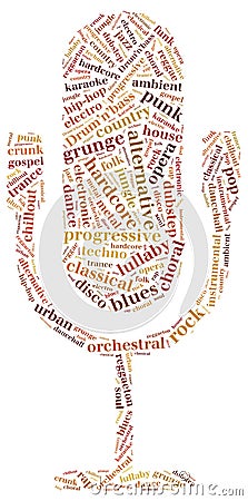 Word Cloud Concept Of Music Genres Royalty-Free Stock Photography ...