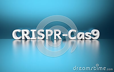 Word CRISPR-Cas9 On Blue Background Royalty-Free Cartoon ...