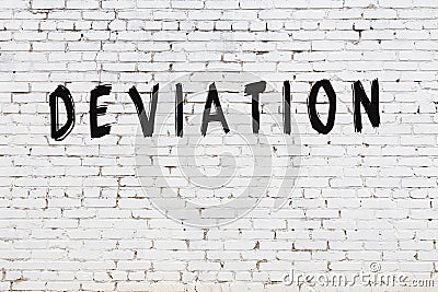 Word Deviation Painted On White Brick Wall Royalty-Free Stock Photo ...