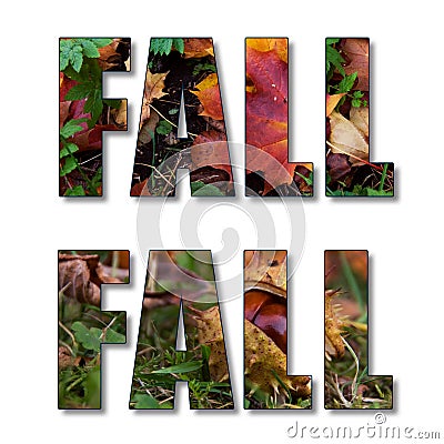 Word Fall With Maple Leaves Royalty Free Stock Photography - Image ...