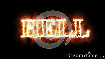 Word hell in fire stock footage. Video of text, fiery - 92730922