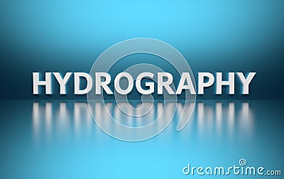 Word Hydrography On Blue Background Royalty-Free Illustration ...
