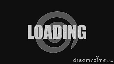 The Word Loading Appears and Makes a Glitch. Dots Appear, Representing ...