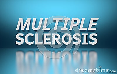 Word Multiple Sclerosis On Blue Background Stock Illustration ...