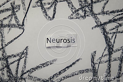 A Word Neurosis On A Charcoal Anxiety Background Royalty-Free Stock ...