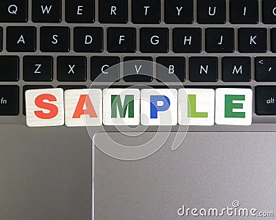 Word Sample On Keyboard Background Stock Photo | CartoonDealer.com ...