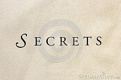 The Word Secrets Stock Image - Image: 4394361