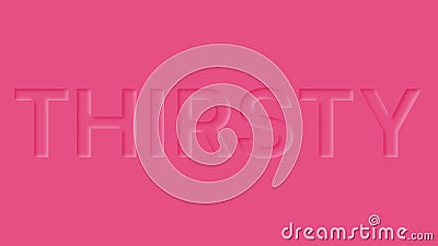 Word Thirsty in Pastel Color. Trendy Neumorphism Loop Animation Stock ...