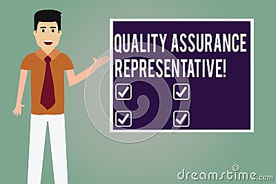 Word Writing Text Quality Assurance Representative. Business Concept ...