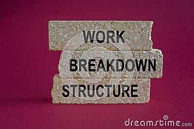 Work Breakdown Structure Symbol. Brick Blocks With Words Work Breakdown ...