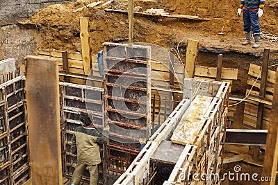 Worker Installation Building Construction Formwork Royalty-Free Stock ...