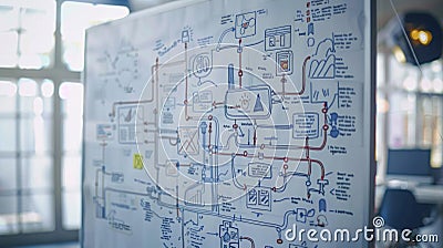 Workflow Infographic, A Visual Representation Of Process Flow On A ...