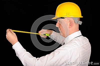 Workman With Tape Measure Royalty-Free Stock Photo | CartoonDealer.com ...