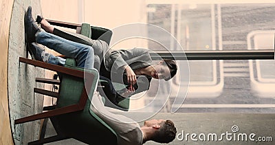 Workmates Lead Conversation about Joint Task during Break Stock Footage ...