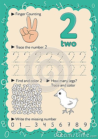 Worksheets For Learning Numbers. Learning And Activity For Kids. Number ...