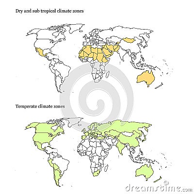 World Climate Zones Map Royalty Free Stock Photo - Image: 6987015