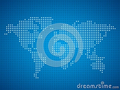 World Dot Map Illustration. Cartoon Vector | CartoonDealer.com #43517881