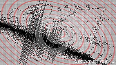 World Earthquake Map, Seismic Activity Map Stock Photo | CartoonDealer ...