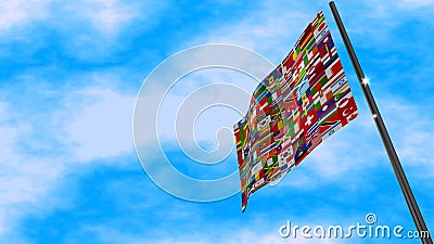 3d World Flag Globe Animation Stock Footage - Video of animation ...