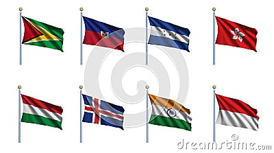World Flag Set 10 Stock Photo - Image: 9082470